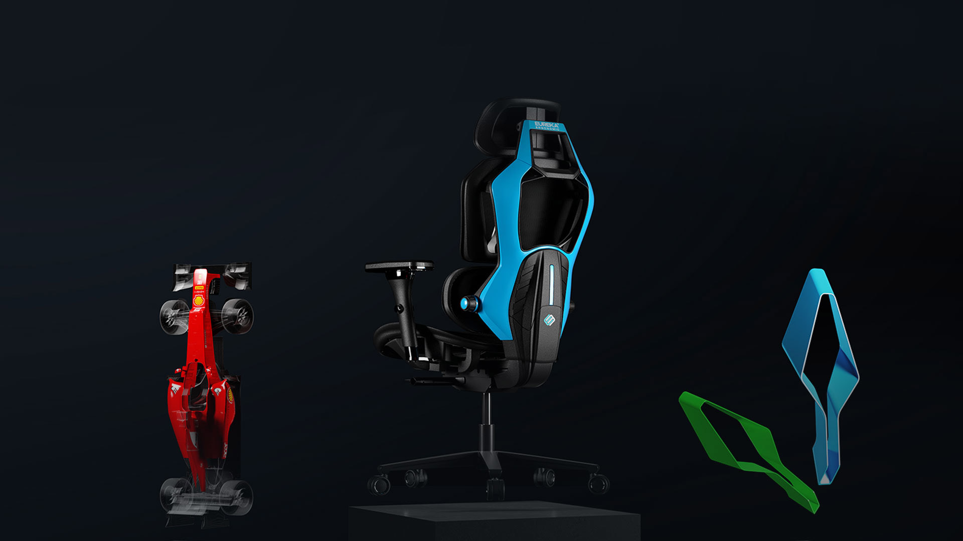 مشخصات،قیمت و خرید صندلی گیمینگ یوریکا سری تایفون مدل Eureka TYPHON Red